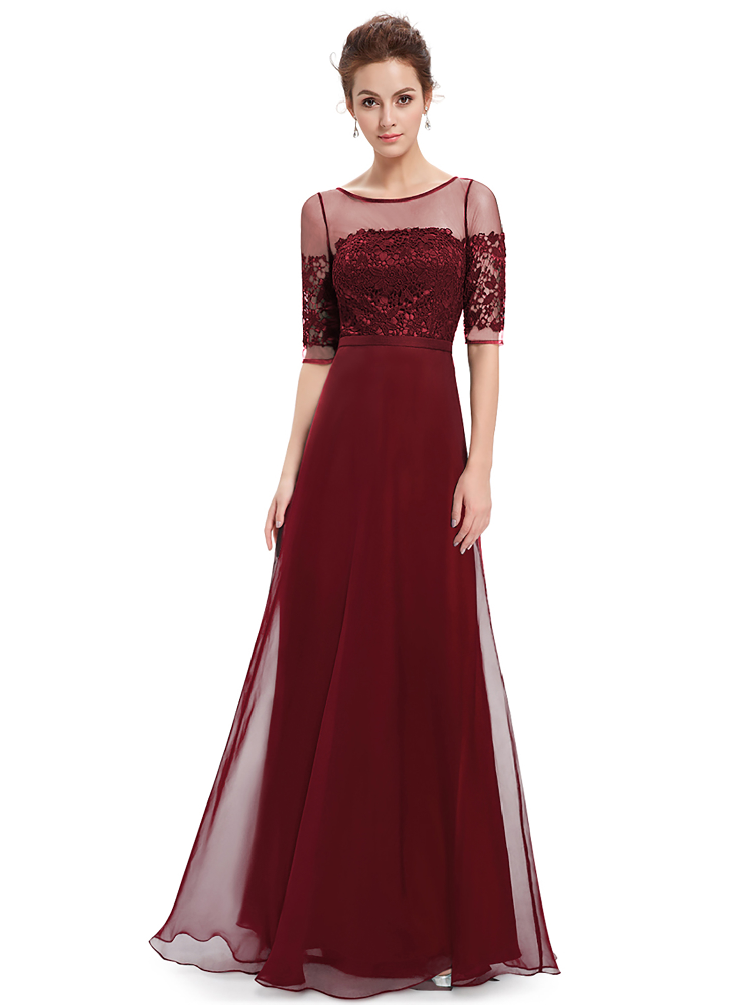 Ever Pretty Lace Long Chiffon Bridesmaid Dress Formal Evening Party Ever Pretty Lace Long Chiffon Bridesmaid Dress Formal Evening Party