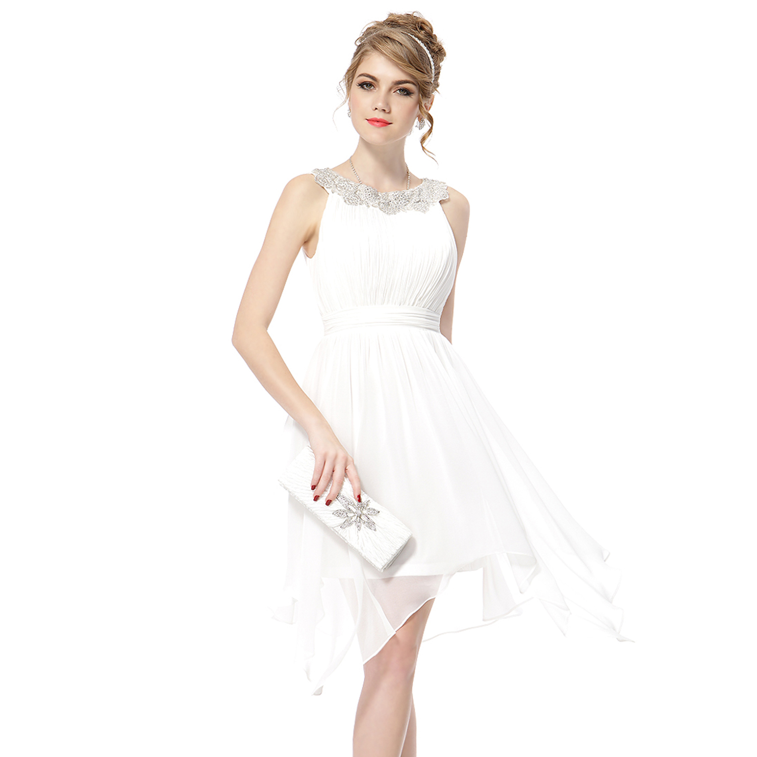 Ever Pretty Short Sexy Cocktail Dresses Sleeveless High Low Party Dress